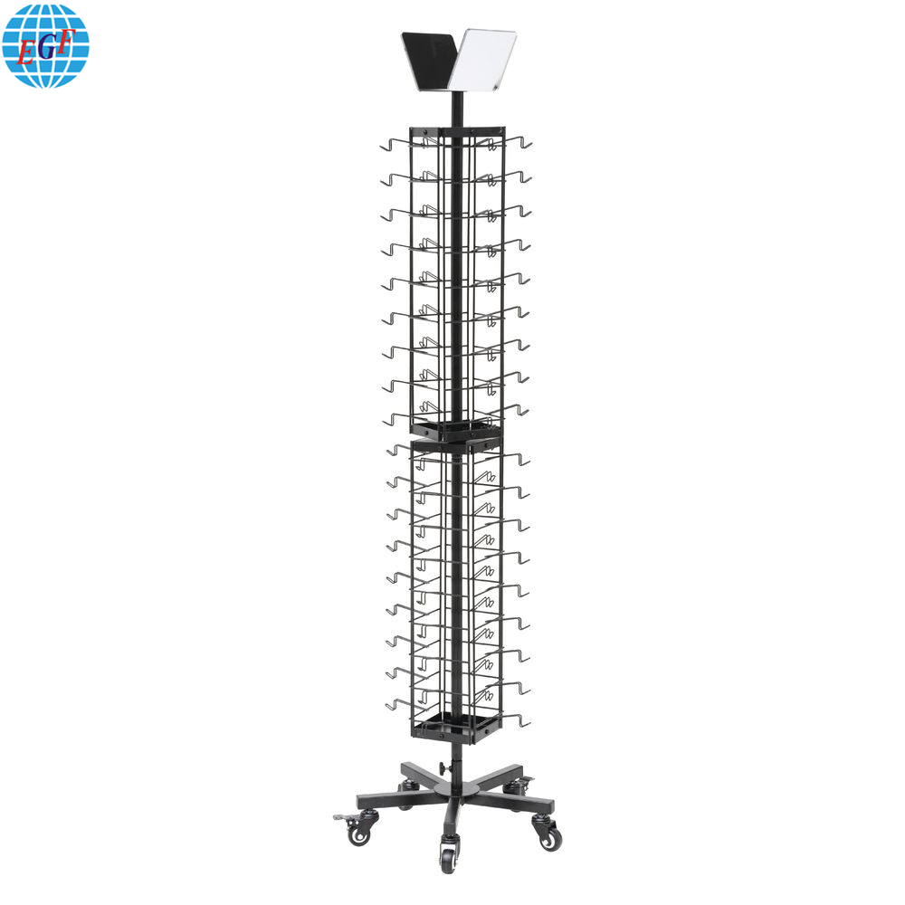 Custom Retail Store Storage Three-Sided Metal Wire 72 Sunglasses Floor ...
