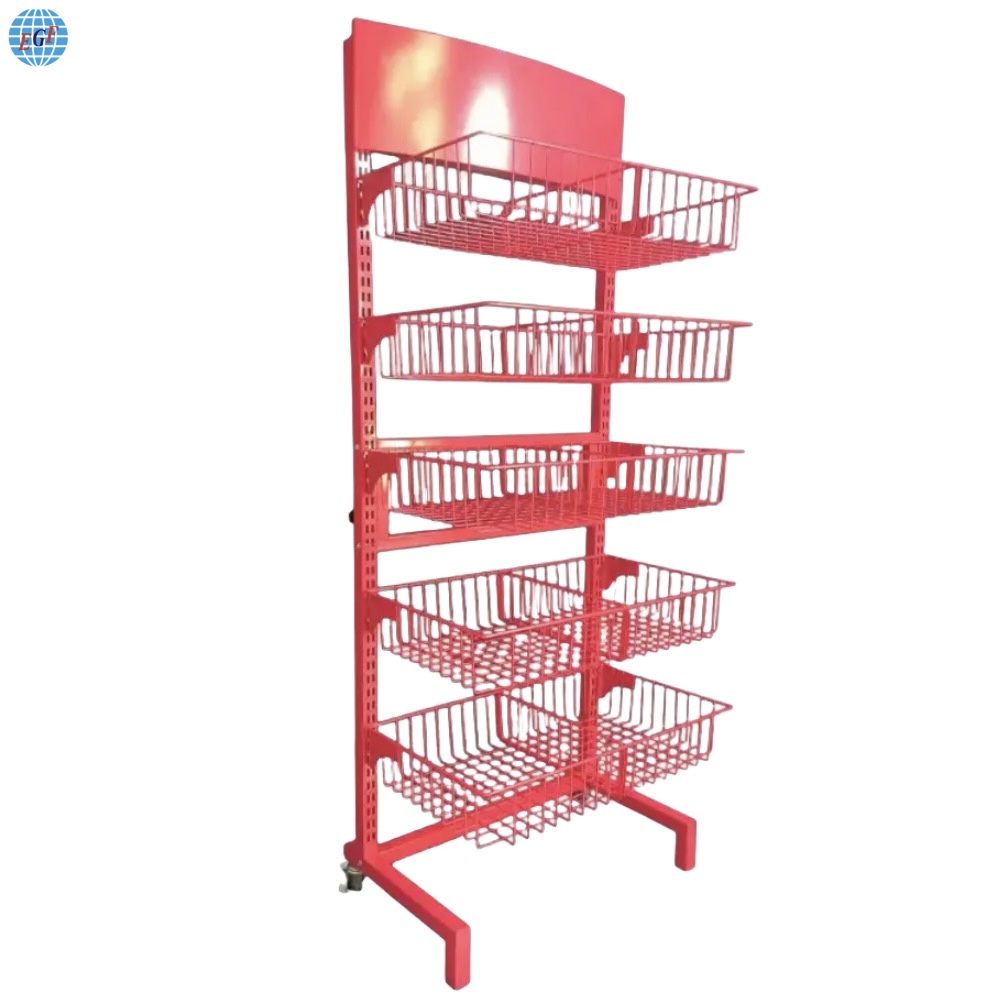 Custom Custom Store 5 Layers Snack Potato Chips Metal Wire Basket ...